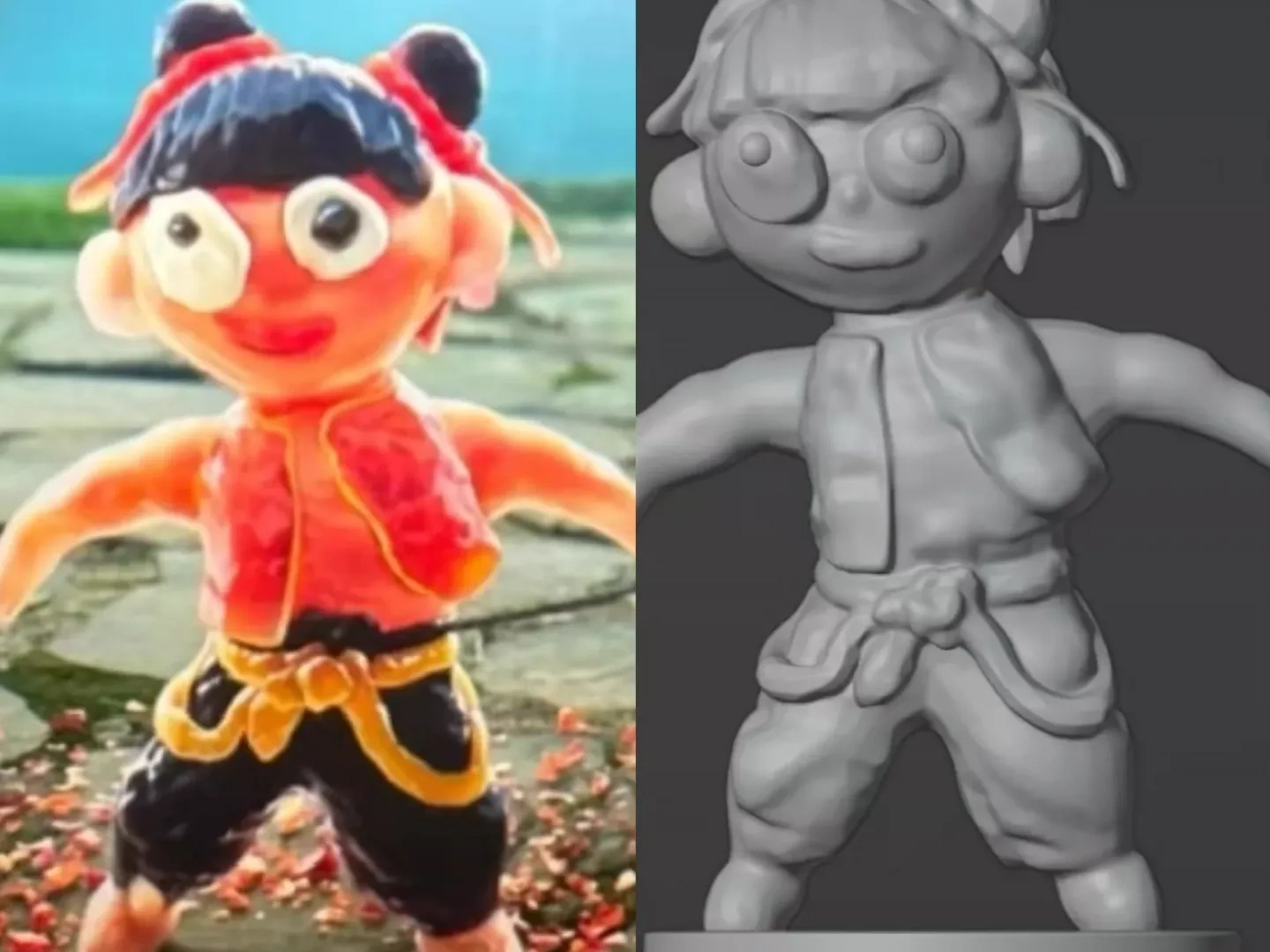 Abstract Nezha Reshaping the Lotus Body by 吧唧老吸附 - MakerWorld