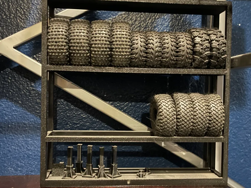 1/24 Scale Tire Rack by jay - MakerWorld
