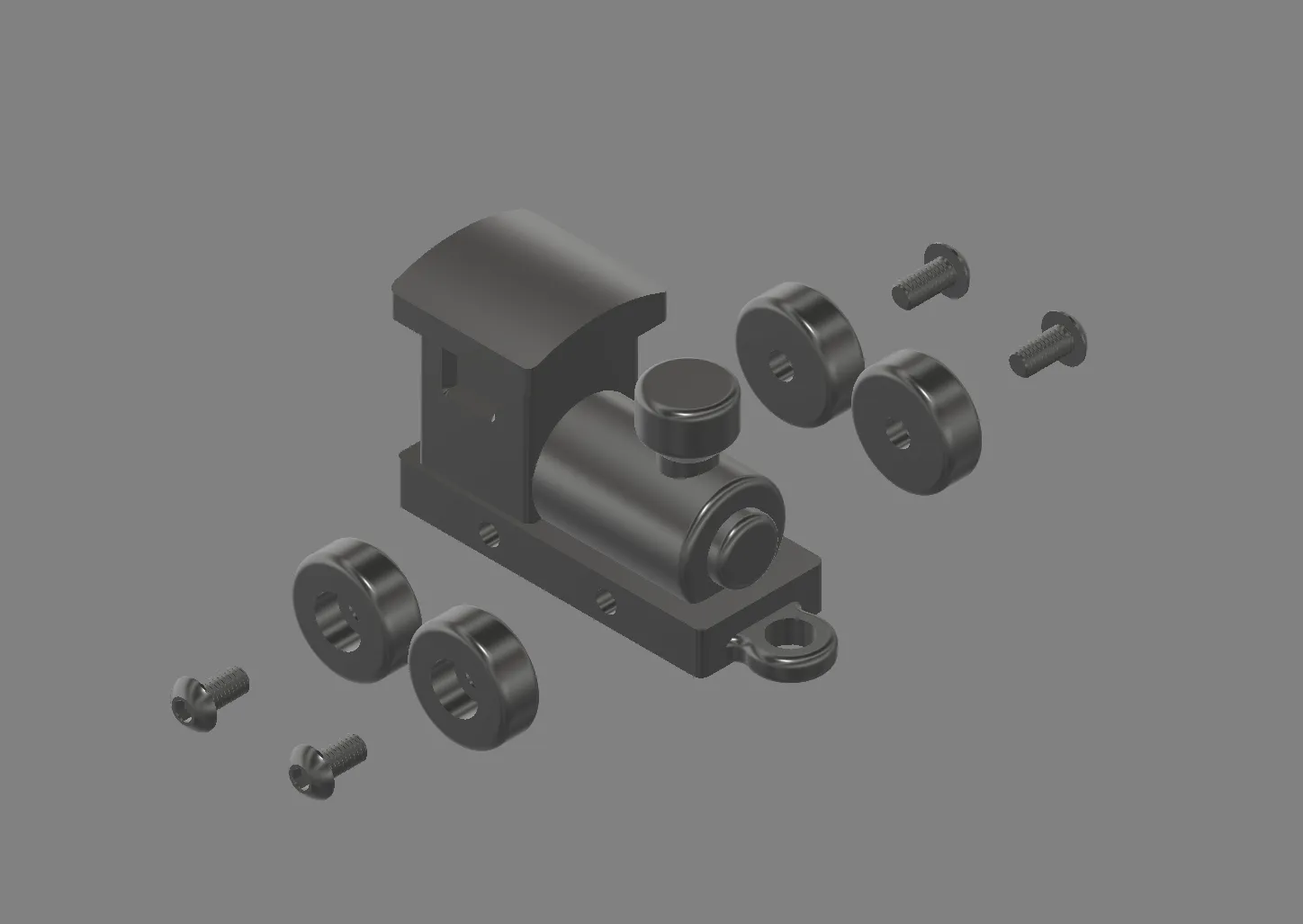 Small train Keychain by HS-3D - MakerWorld