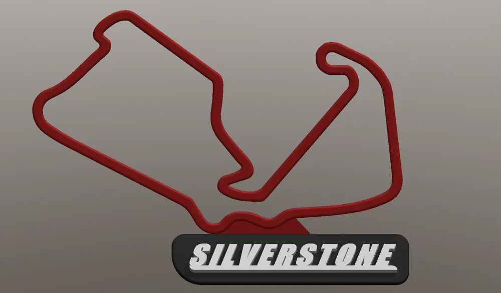 Silverstone F1 track display - Free 3D Print Model - MakerWorld