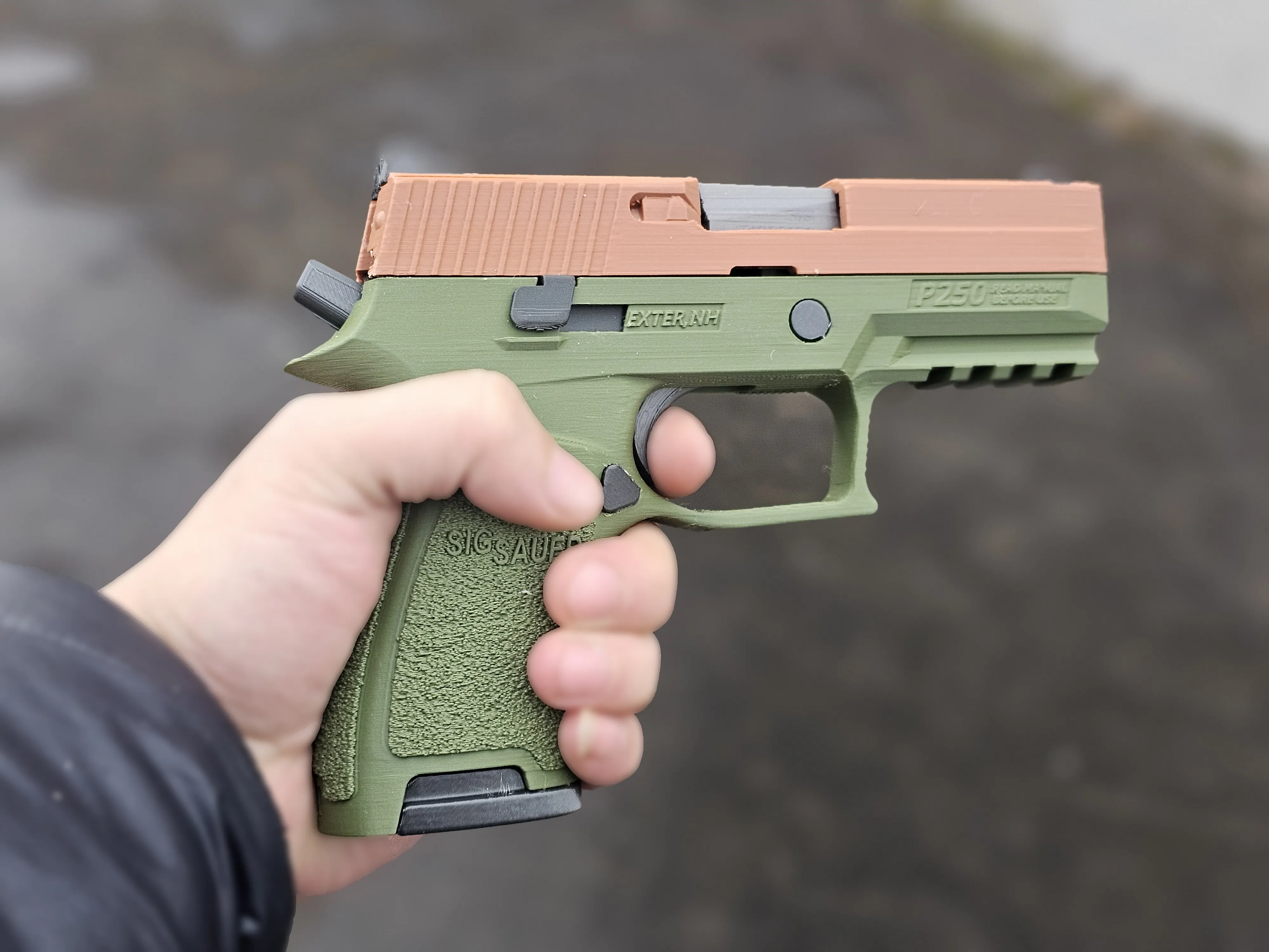 Sig Sauer P250 Toy pistol (No move or launch) - Free 3D Print Model ...