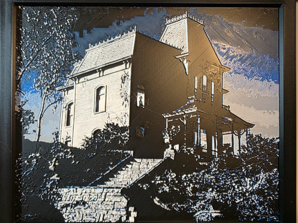 Psycho_House - Hueforge - Free 3D Print Model - MakerWorld