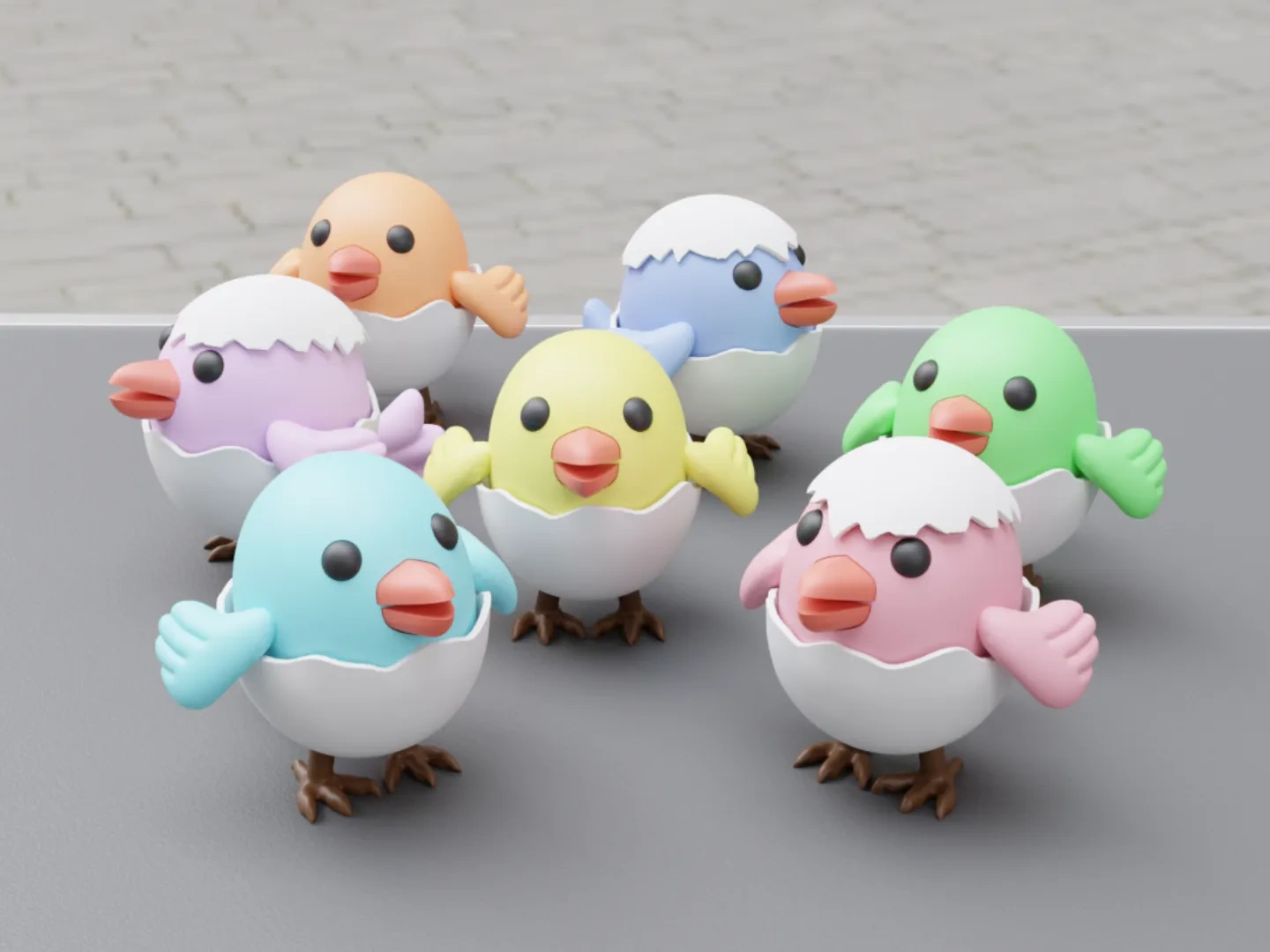 Hatching Chick (Separate Parts Print) by liupeiyty MakerWorld: Download ...