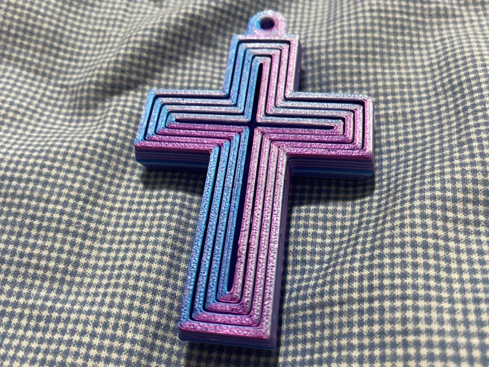 Fidget Cross key chain charm by BlackSheepStudio MakerWorld: Download ...