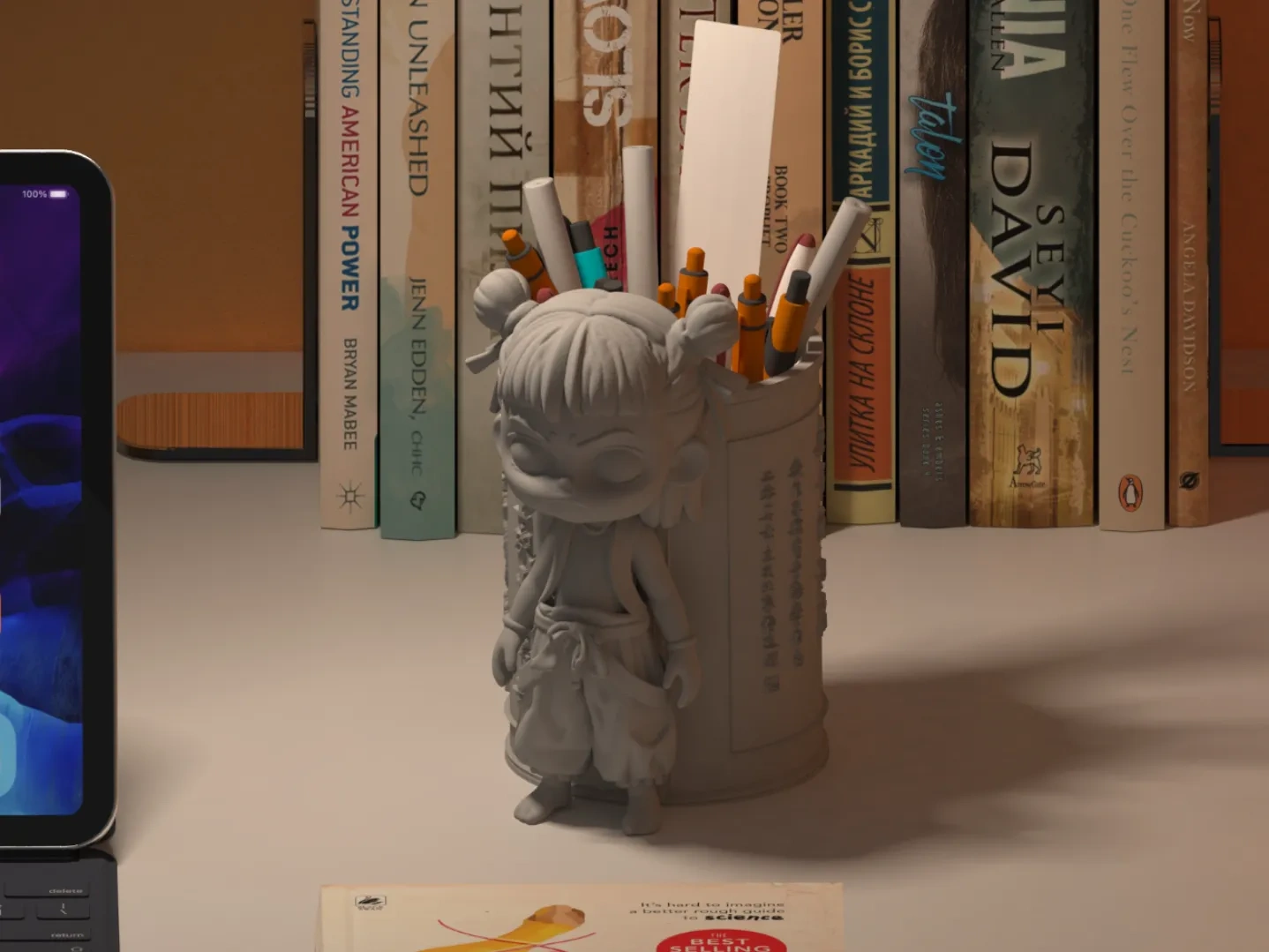 Nezha Pen Holder by Chocobo - MakerWorld