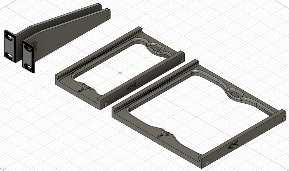 ZimaBoard Modular 1U Rack - 1/4" Rod or Wall Mount Remixed by ...