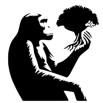 Ape With Tree Stencil by Stencil Studio - MakerWorld