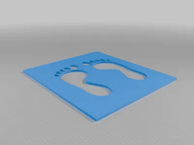 Foot Print Stencil 1 by Stencil Studio - MakerWorld