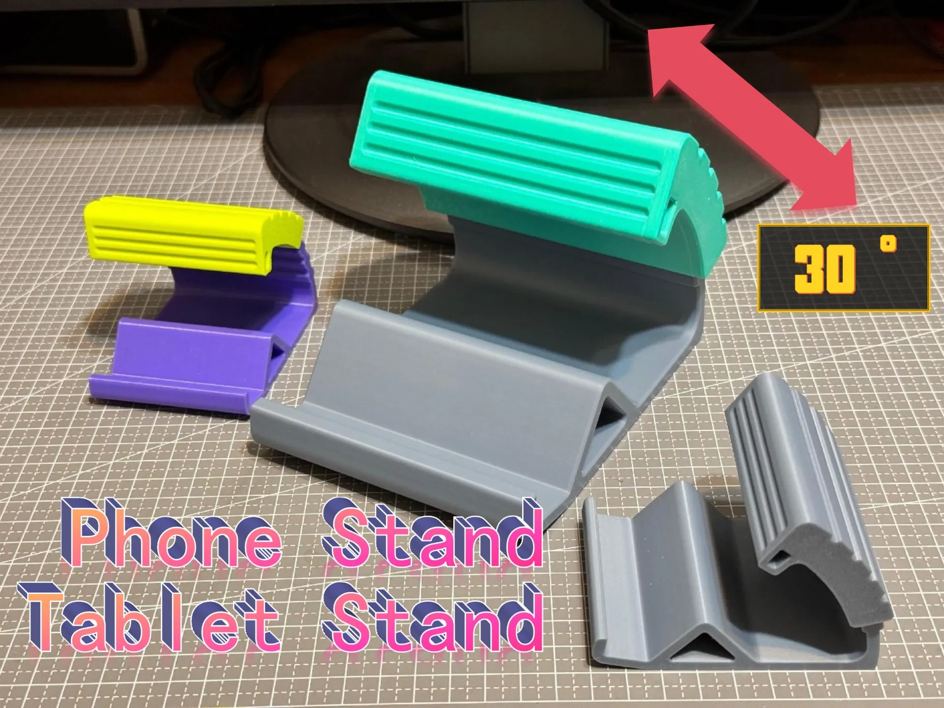 Angle-adjustable Phone and Tablet Stand V1 by Kass 3D - MakerWorld