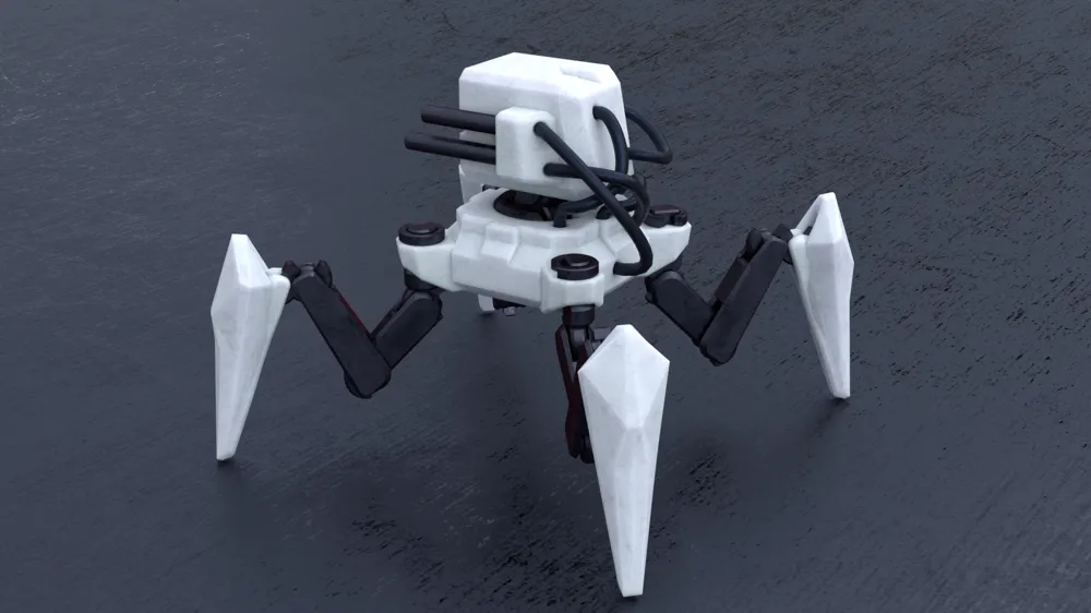 Sci-Fi Robot Sentry Mech (No Supports) by MeshDesign MakerWorld ...