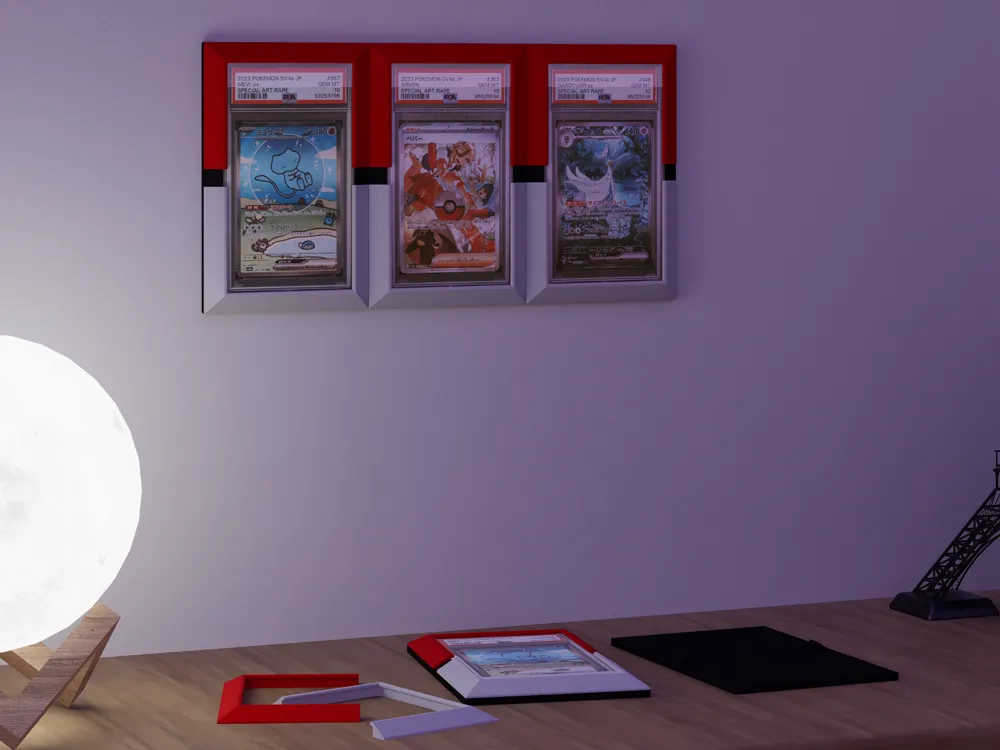 Pokeball PSA Wall Mount Graded Card Display Holder - Free 3D Print ...