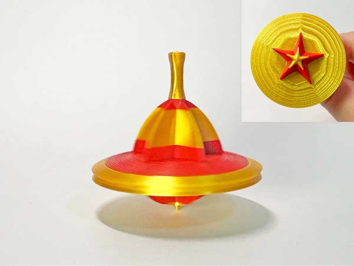 五角星陀螺 spinning top 来自 ZQ Space MakerWorld：免费下载 3D 模型