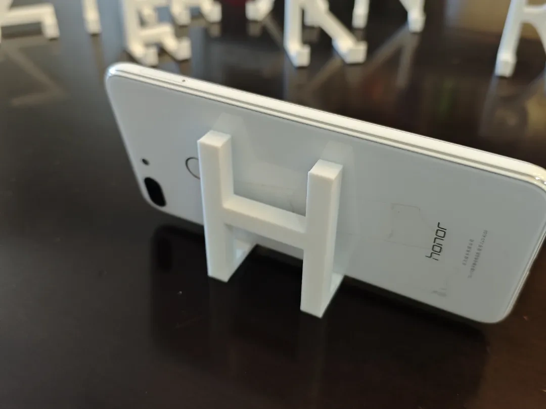 Minimalist Phone Stand, Landscape and Portrait, Letter H, One-Piece ...