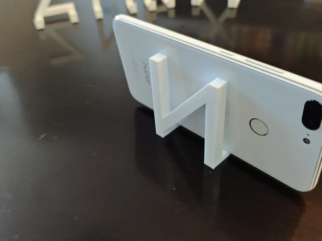 Minimalist Phone Stand Landscape Portrait Letter N Print in Place No ...