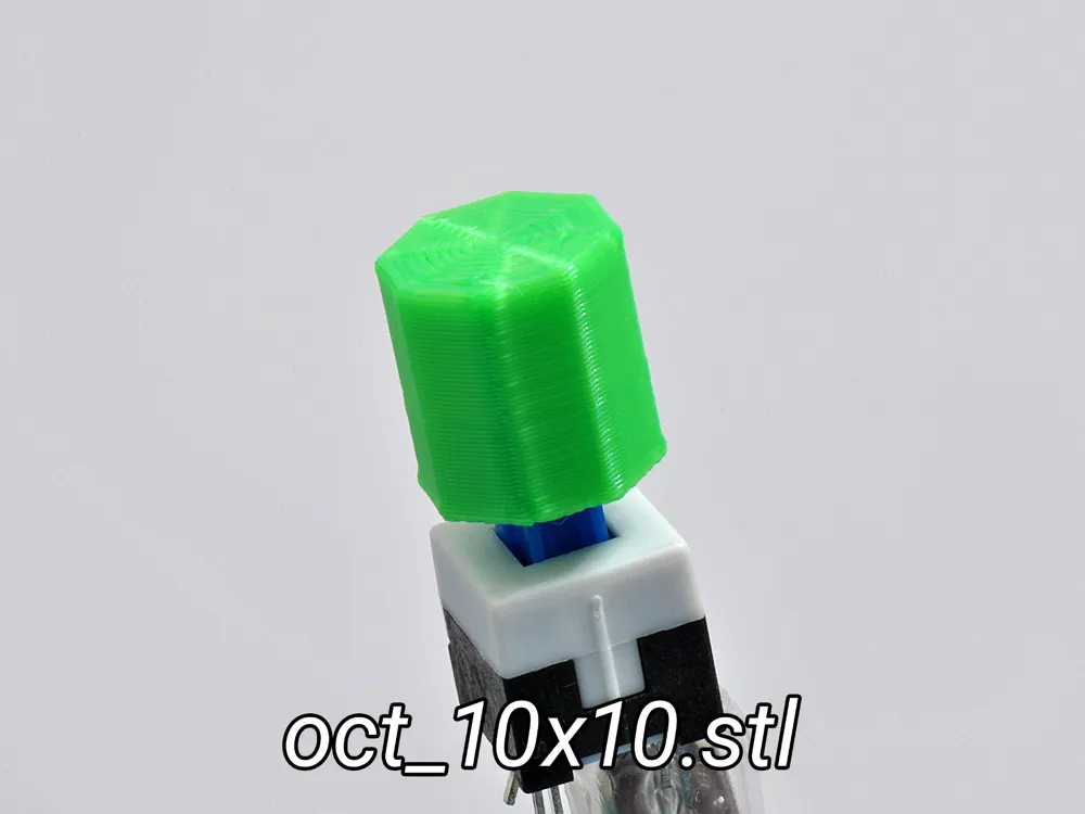 Parametric Button Caps for PCB Push Button Switch - Free 3D Print Model ...