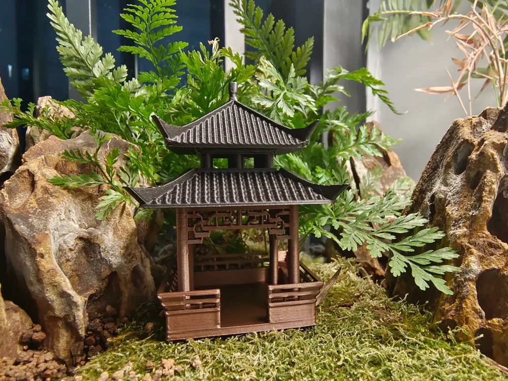 Double-Layered Octagonal Pavilion by 有糖跟我走吗（国风） - MakerWorld