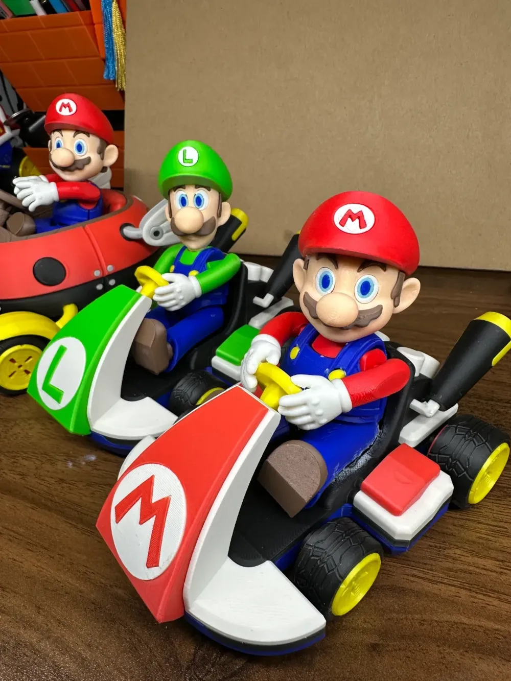 Mario and Luigi Sitting Poses, Compatible with Mario Kart 8 Carts ...