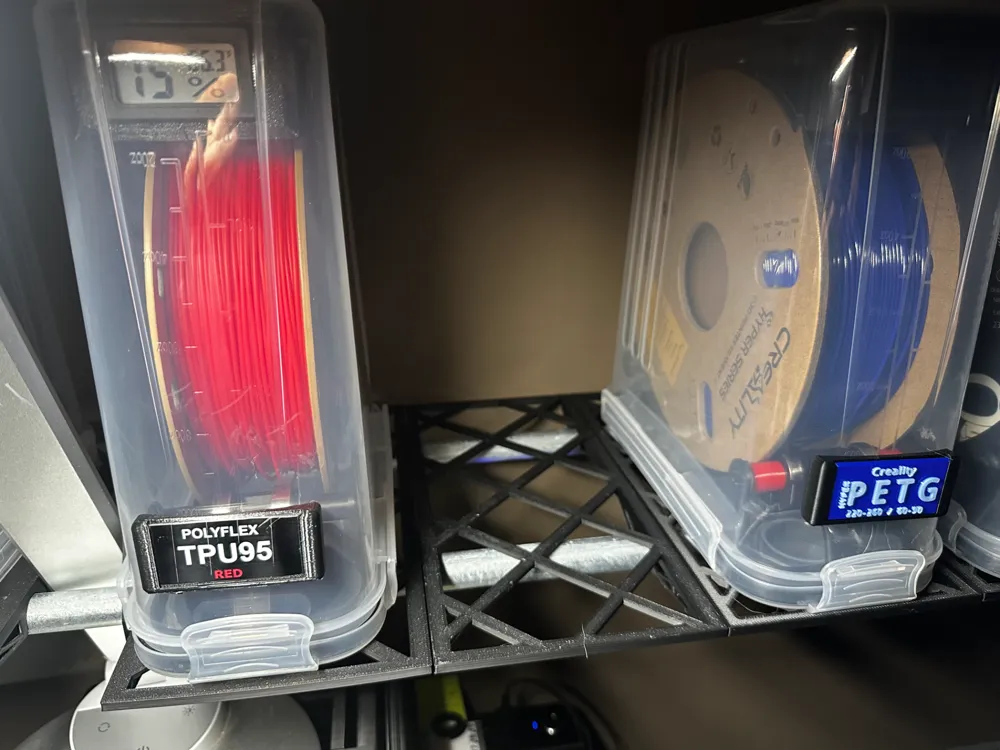 RepRack Shelf for filament cereal dry box Remixed by wuilly - MakerWorld