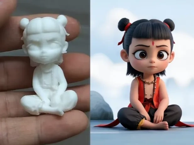 Nezha in a meditative pose by 路萤3D打印 - MakerWorld