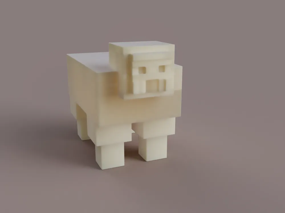 Minecraft Sheep (No AMS) - Free 3D Print Model - MakerWorld