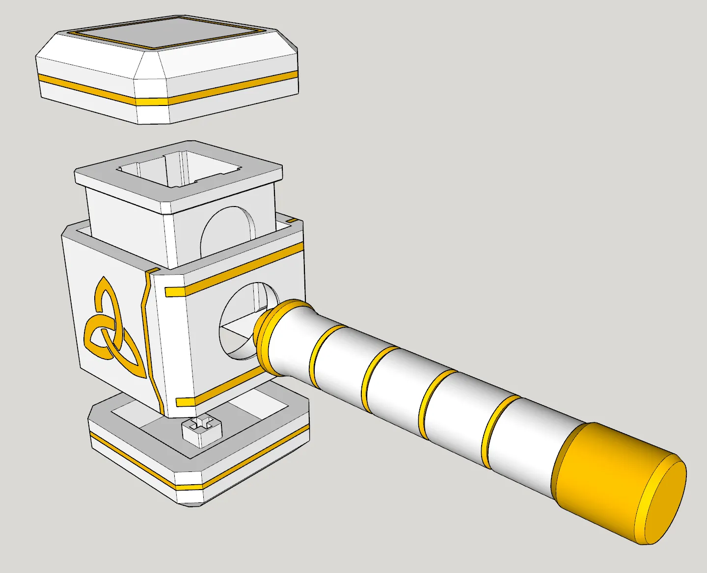 Thor's Hammer Fidget Spinner and Clicker - Free 3D Print Model - MakerWorld
