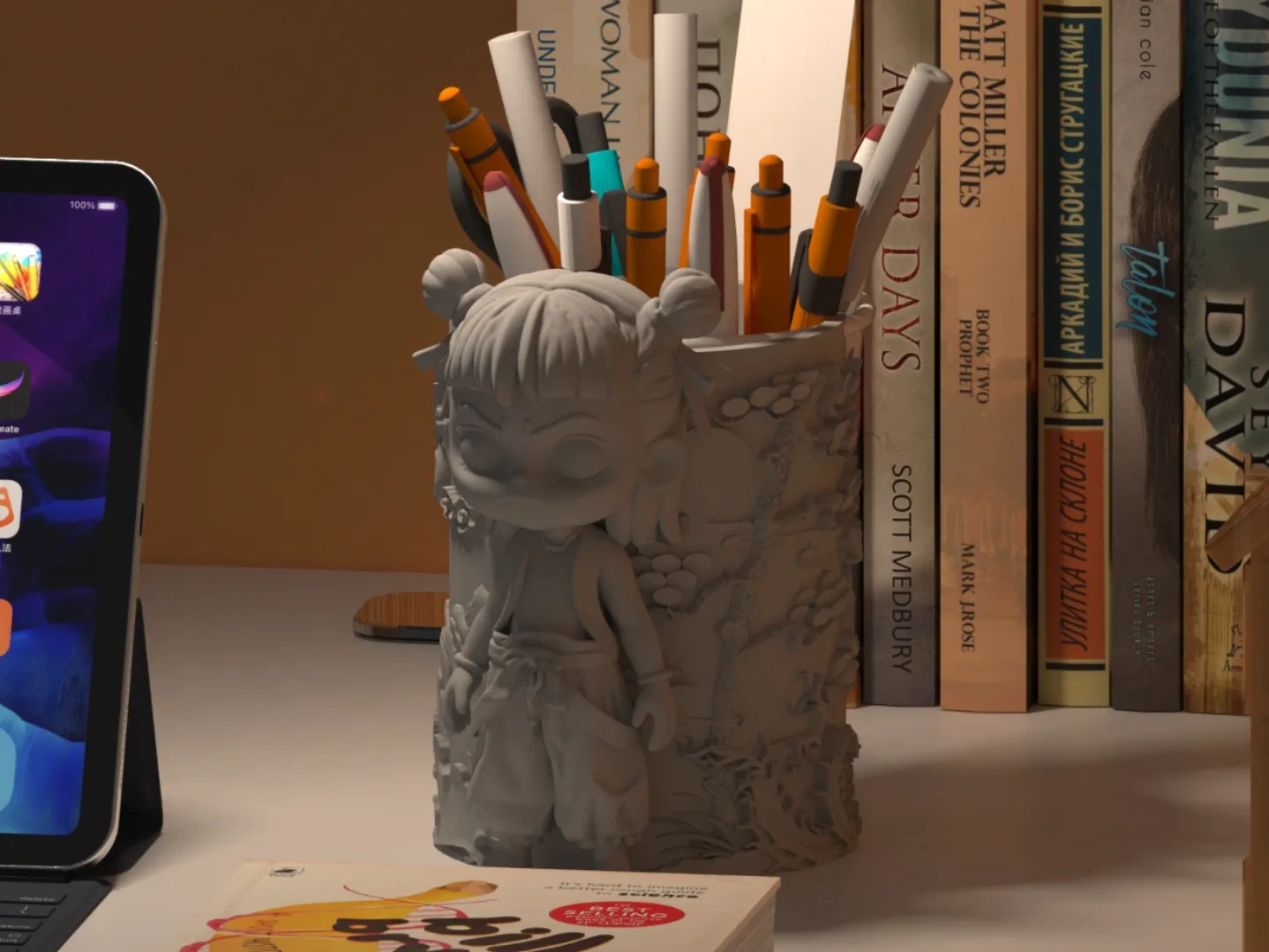 Nezha Phoenix Pen Holder by Chocobo - MakerWorld