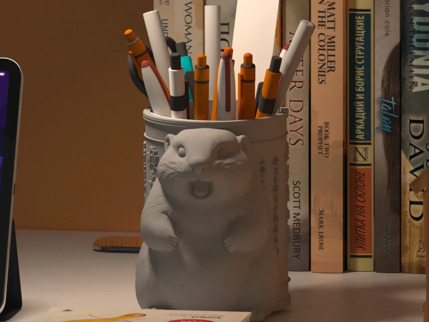 Nezha Marmot Pen Holder by Chocobo - MakerWorld