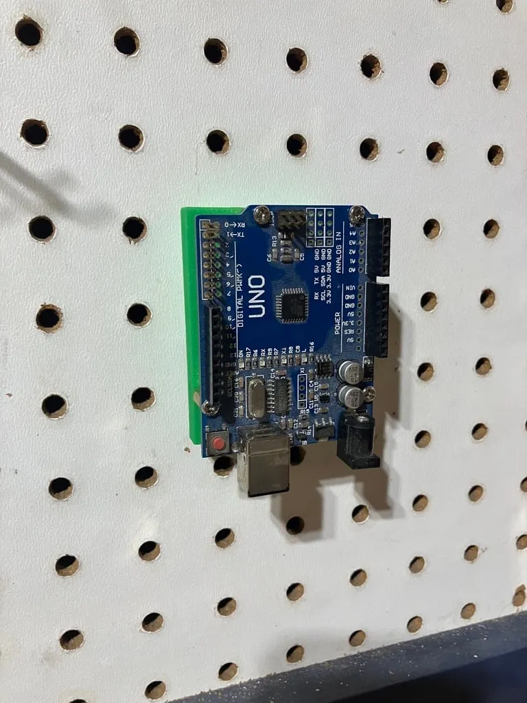 Pegboard Mount Arduino Holder Remixed by 8shooter - MakerWorld