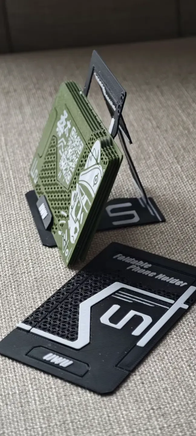 Foldable Business Card and Phone Stand - Free 3D Print Model - MakerWorld