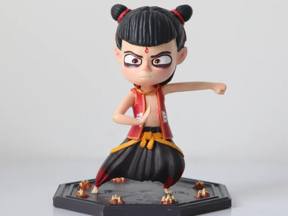 Nezha the Devil Child Practicing Kung Fu, Chinese Anime Figure 3D ...