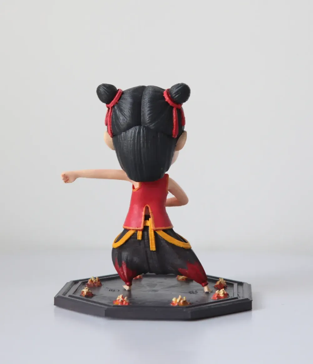 Nezha the Devil Child Practicing Kung Fu, Chinese Anime Figure 3D ...