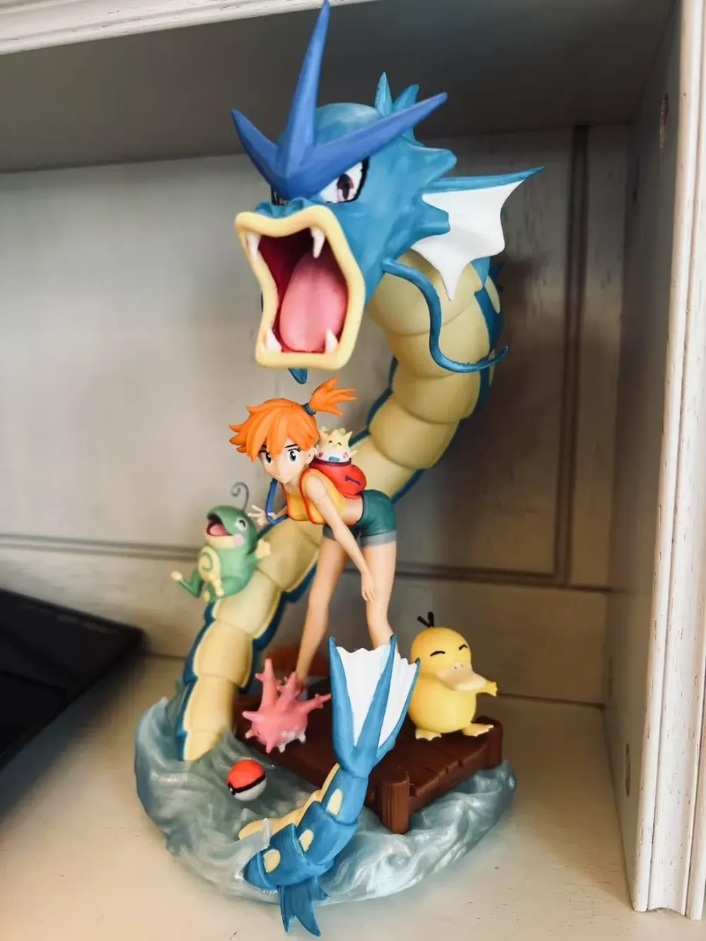 Misty and Gyarados Figurine, Pokemon collectible Remixed by HowSilly - MakerWorld