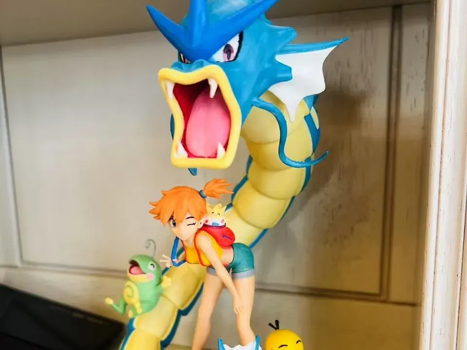 Misty and Gyarados Figurine, Pokemon collectible Remixed by HowSilly - MakerWorld