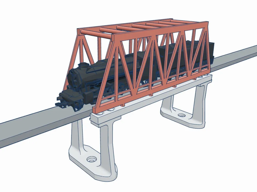 Railway Iron Bridge N Scale - Free 3D Print Model - MakerWorld