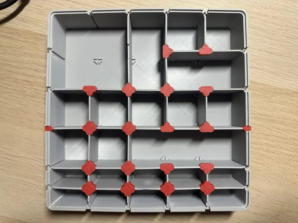 Modular Stackable Desktop Organizer - Customizable Compartment Design by user_645182699 - MakerWorld