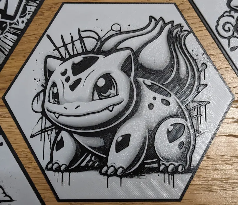 Pokemon Flareon Hueforge Hex Hexagon by Sebastien - MakerWorld