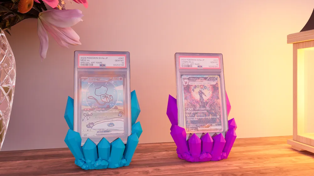 Crystal PSA Card Stand Graded Card Display Holder - Free 3D Print Model ...