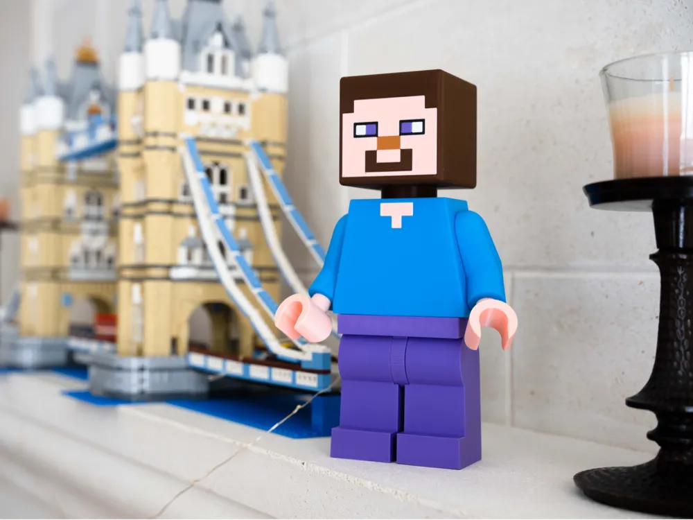 Minecraft Steve Giant Minifigure (16") by Next Lv 3D - MakerWorld
