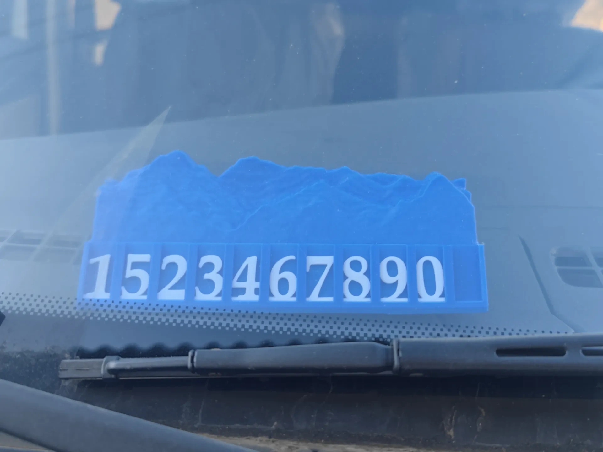 Lingqiu County Sleeping Beauty Mountain Shaped Parking Number Plate by ...