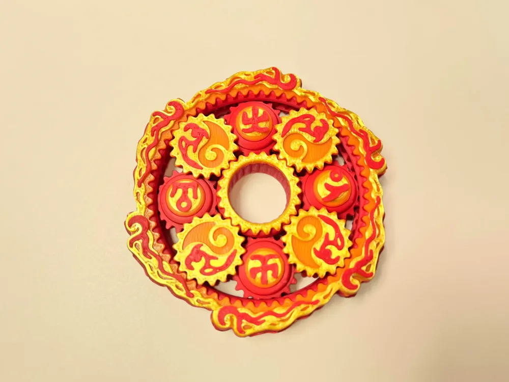 Nezha Magic Marbles Wind Fire Wheels Planetary Gear Fidget Spinner TA1 ...