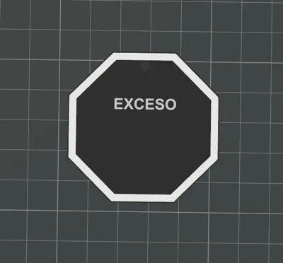 Cartel Exceso Personalizable por Nico vr - MakerWorld
