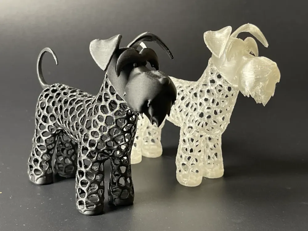 A Miniature Schnauzer Openwork Figurine - Free 3D Print Model - MakerWorld