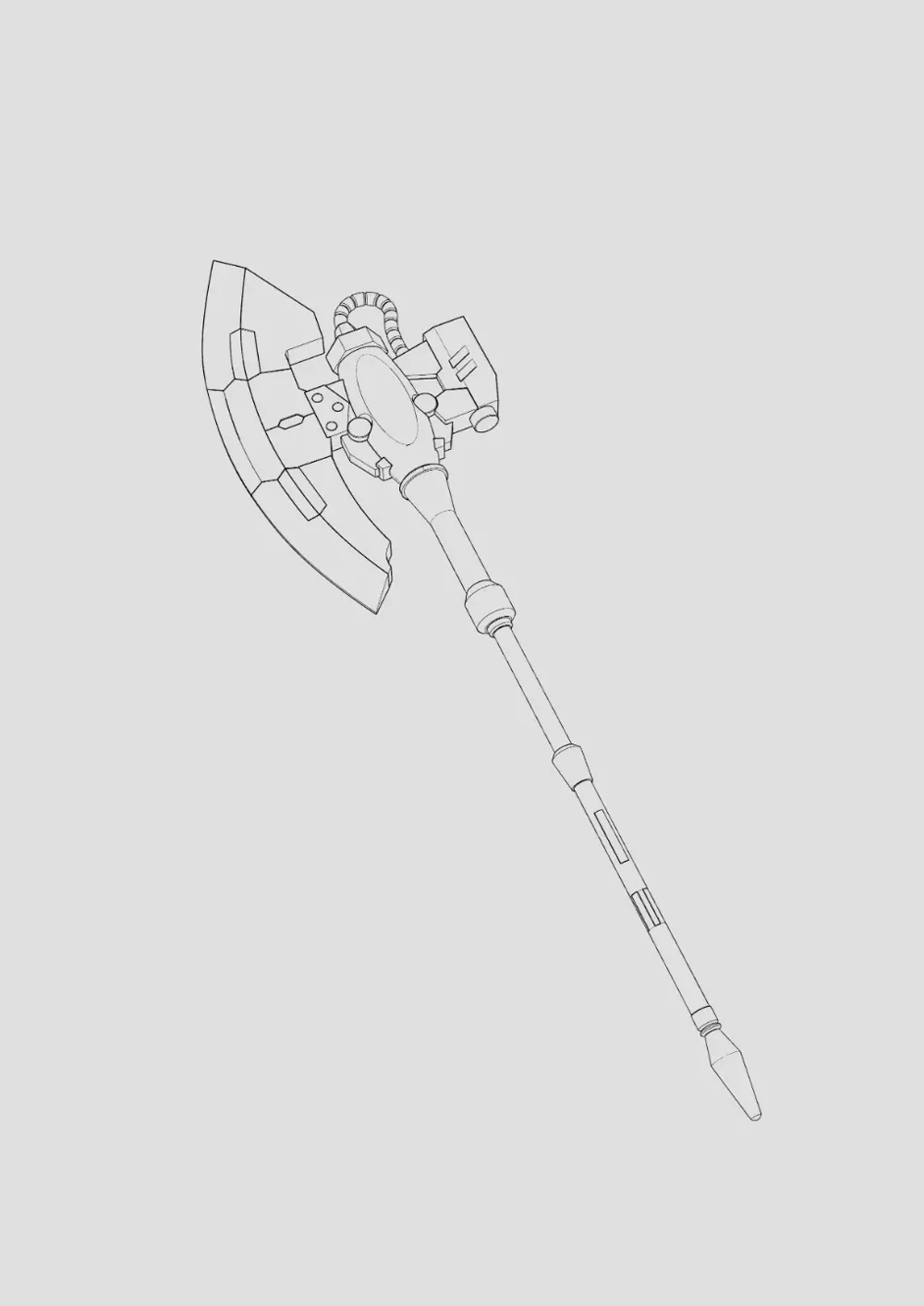 Ortega's Zaku Mega Energy Axe by user_3580828779 MakerWorld: Download ...