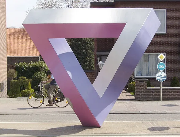 Penrose Impossible Triangle – Statue with Stand by Altron Designs ...