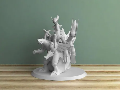 Pokémon statues of Palkia, Dialga, and Arceus - Free 3D Print Model ...