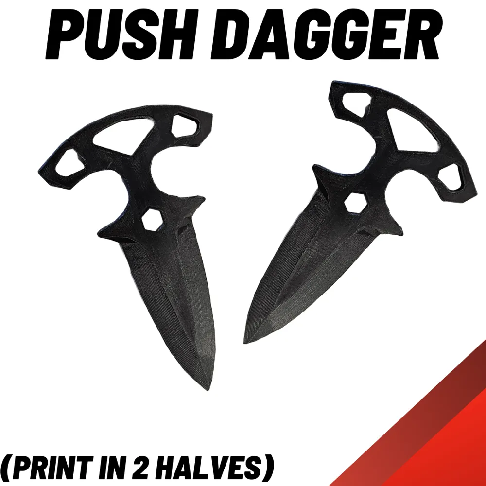 Push Dagger - Free 3D Print Model - MakerWorld