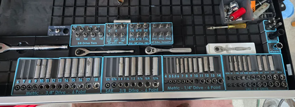 Gridfinity Husky Socket and Ratchet Trays - Free 3D Print Model ...