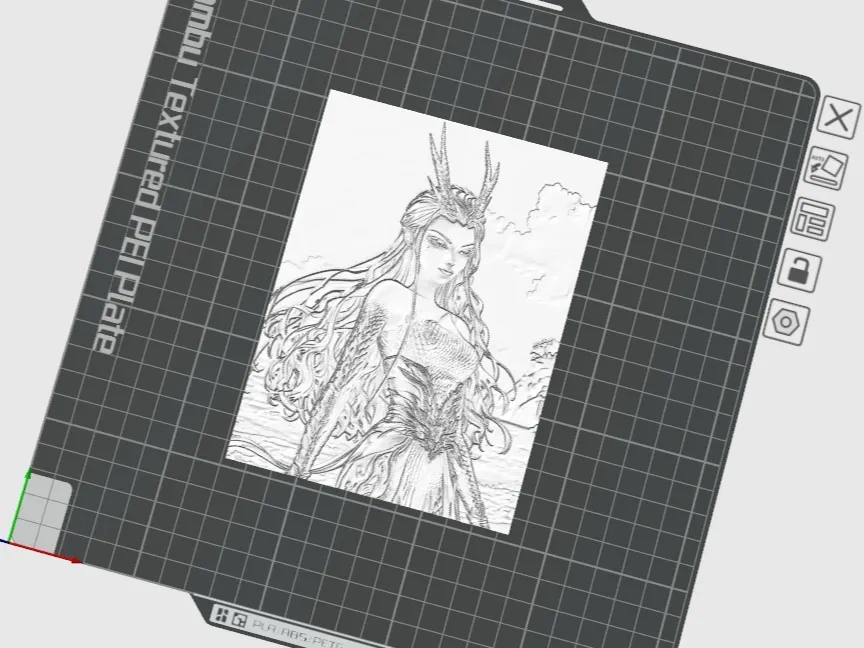 West Sea Dragon King Ao Run, relief painting by yifan壹凡 - MakerWorld