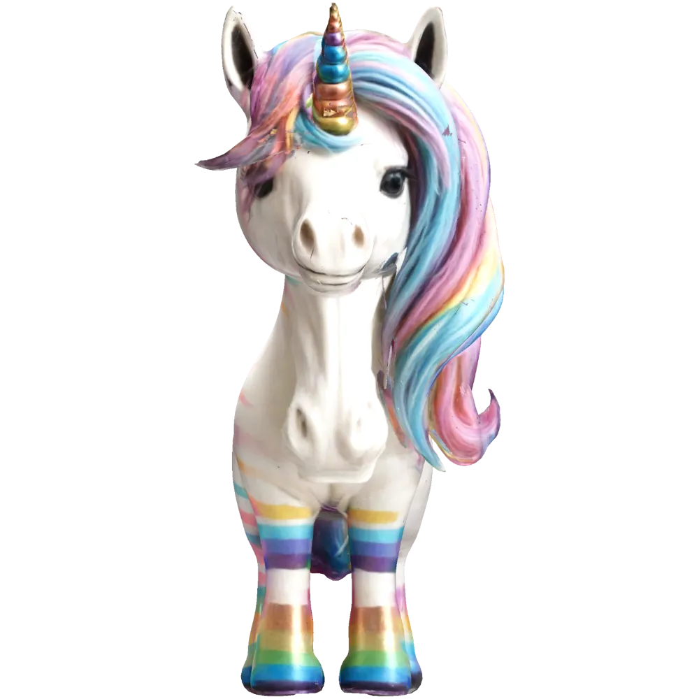 Rainbow Unicorn Figurine - Free 3D Print Model - MakerWorld
