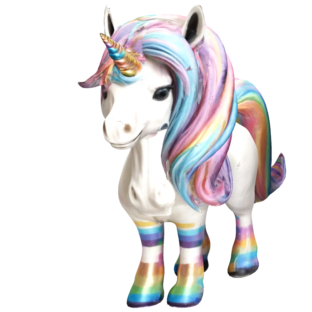 Rainbow Unicorn Figurine - Free 3D Print Model - MakerWorld